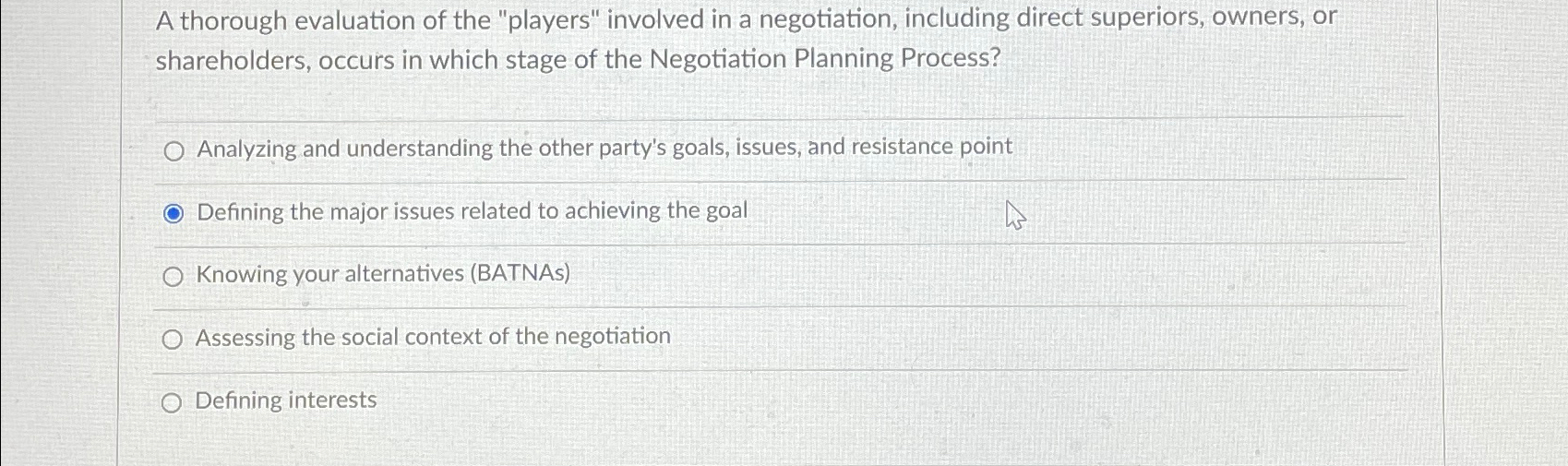 Solved A thorough evaluation of the "players" involved in a | Chegg.com