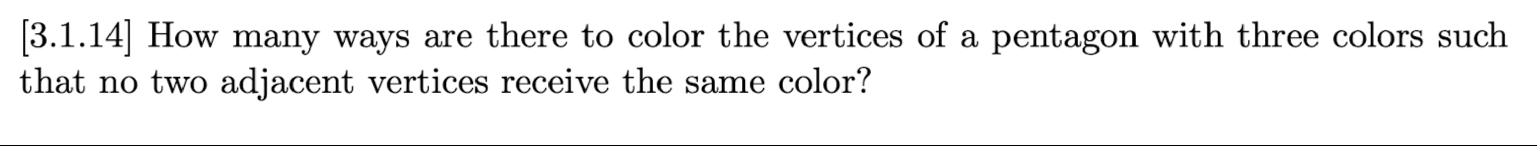 Solved [3.1.14] ﻿How many ways are there to ﻿color the | Chegg.com