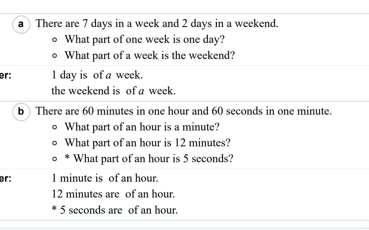 Solved a There are 7 days in a week and 2 days in a weekend. | Chegg.com