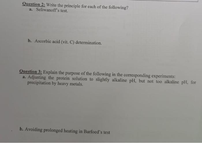 Solved Question 2: Write the principle for each of the | Chegg.com