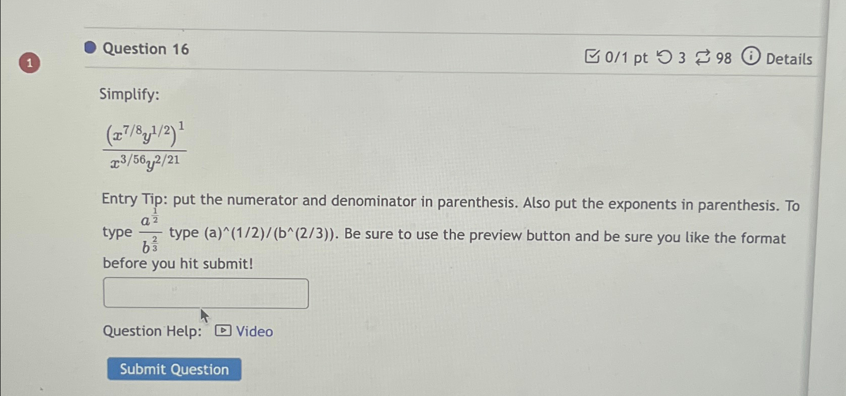 Solved Question | Chegg.com