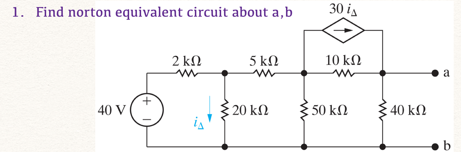 Solved Find norton equivalent circuit about a,b | Chegg.com