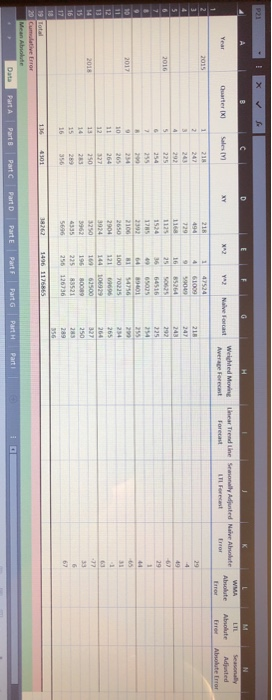 EXCEL PROBLEM SET 1 NOTE 1: In creating spreadshots, | Chegg.com