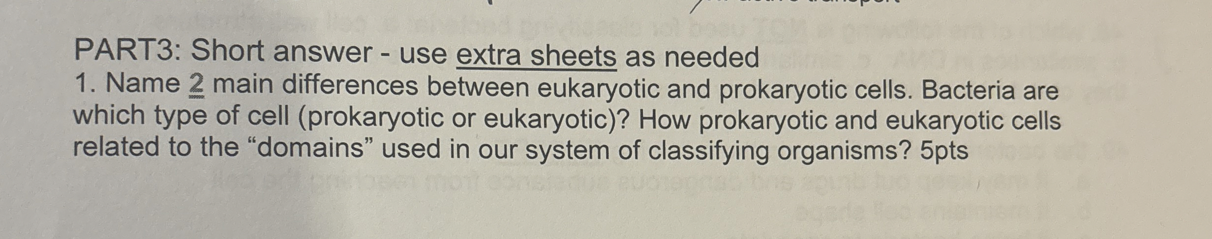 Solved PART3: Short answer - ﻿use extra sheets as neededName | Chegg.com