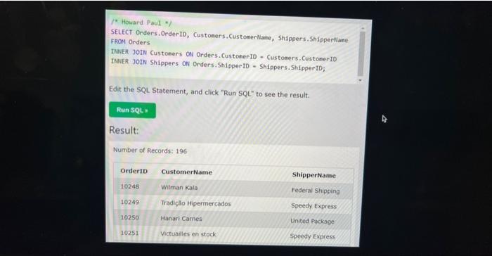 Solved Following are the Relational Schemas for w3schools | Chegg.com