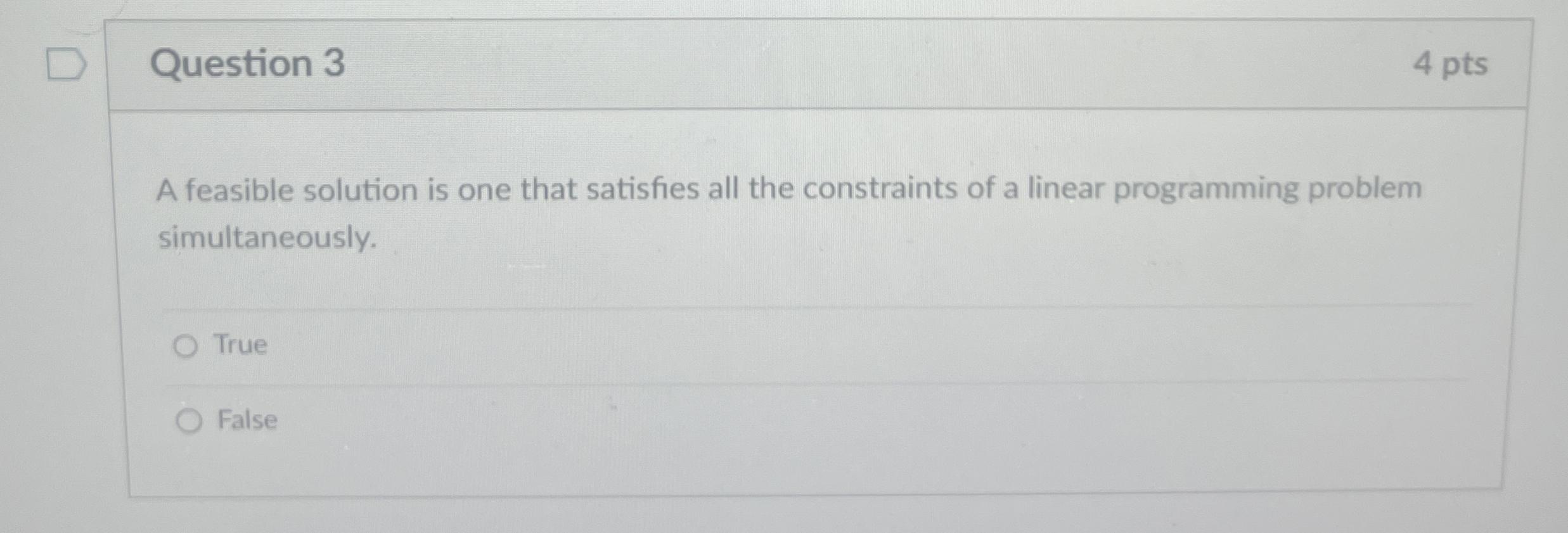 Solved Question 34 ﻿ptsA feasible solution is one that | Chegg.com