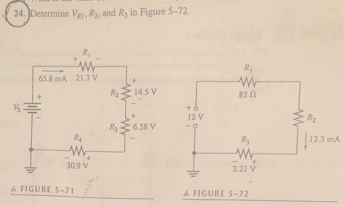 Solved 24. Determine Vri, Ry, and R3 in Figure 5-72. * Ri | Chegg.com