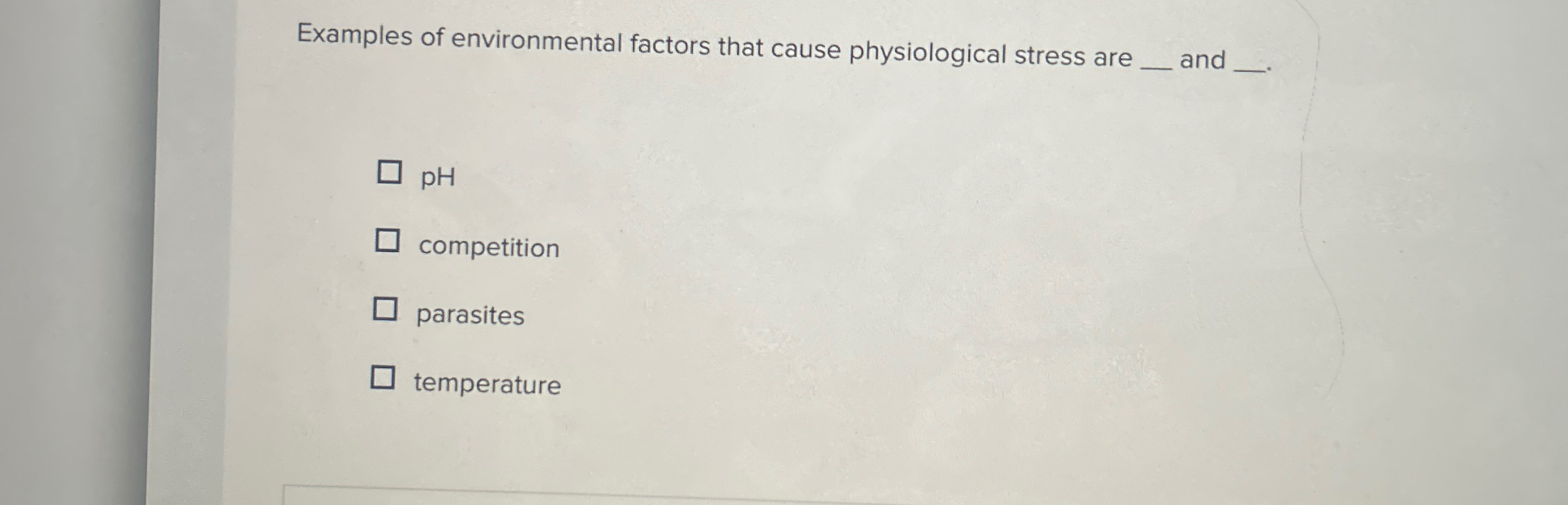 Solved Examples of environmental factors that cause | Chegg.com
