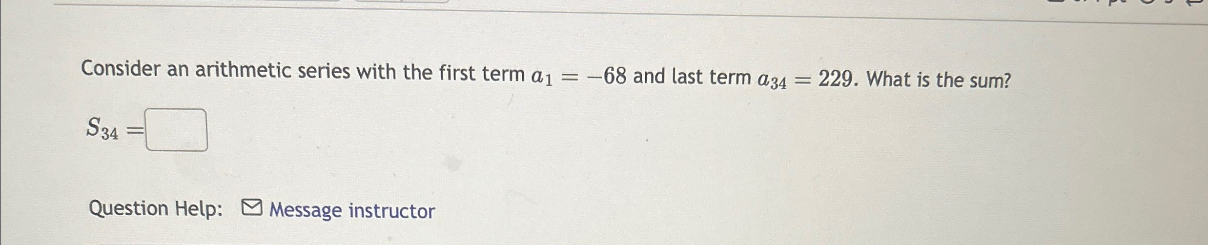Solved Consider an arithmetic series with the first term | Chegg.com