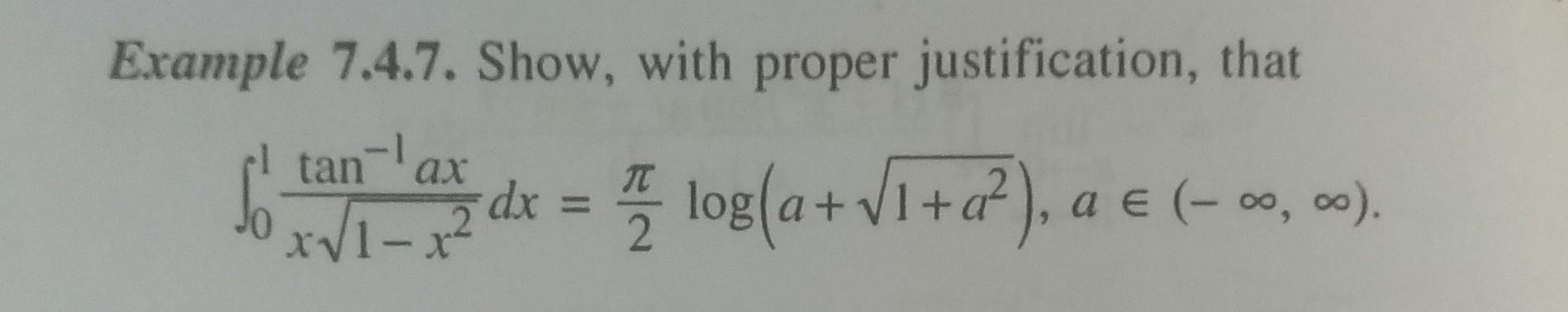 Solved Example 7.4.7. Show, with proper justification, that | Chegg.com