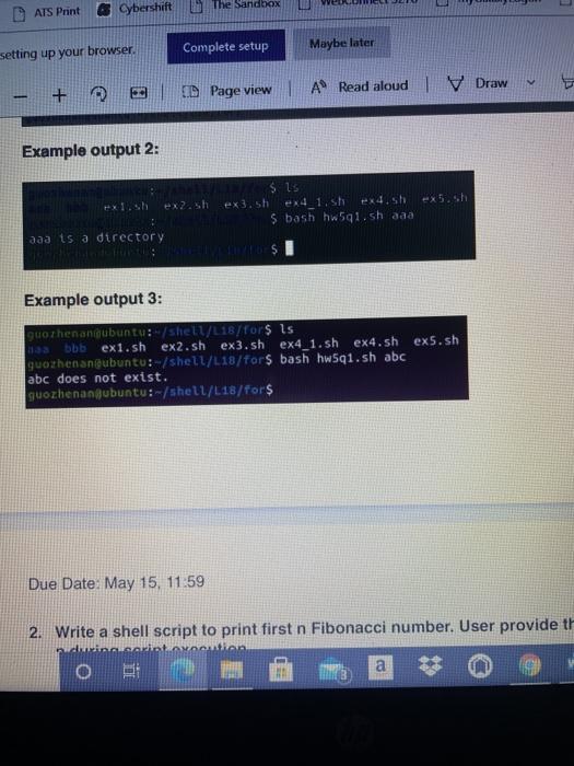 Solved 190/Downloads/hw5_shell script%20(1).pdf ATS Print 65 | Chegg.com