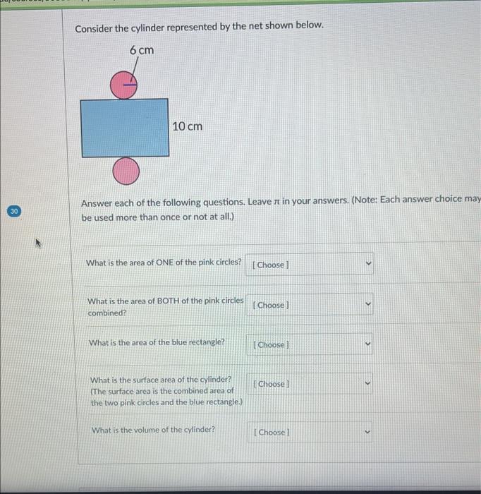 Solved Consider the cylinder represented by the net shown | Chegg.com