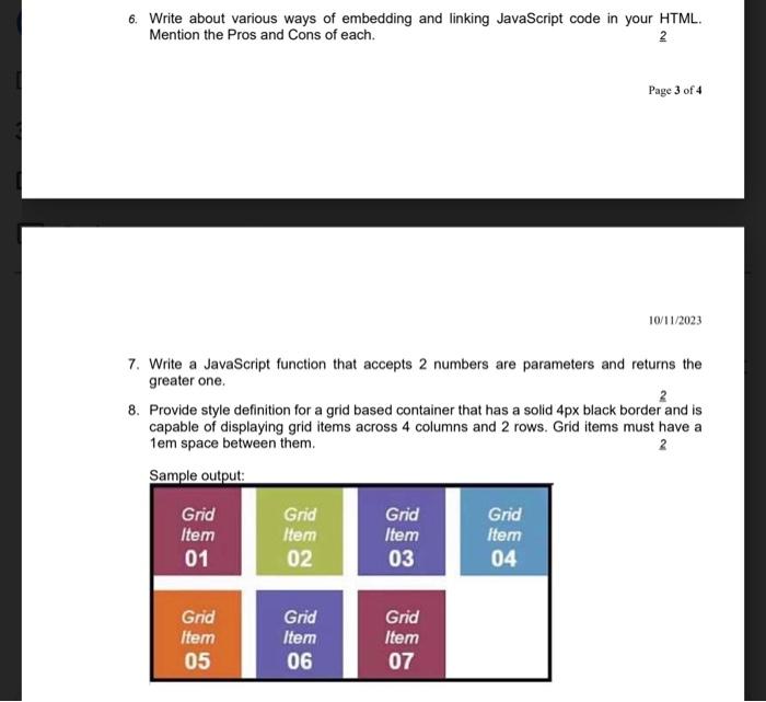 Solved 6. Write about various ways of embedding and linking | Chegg.com