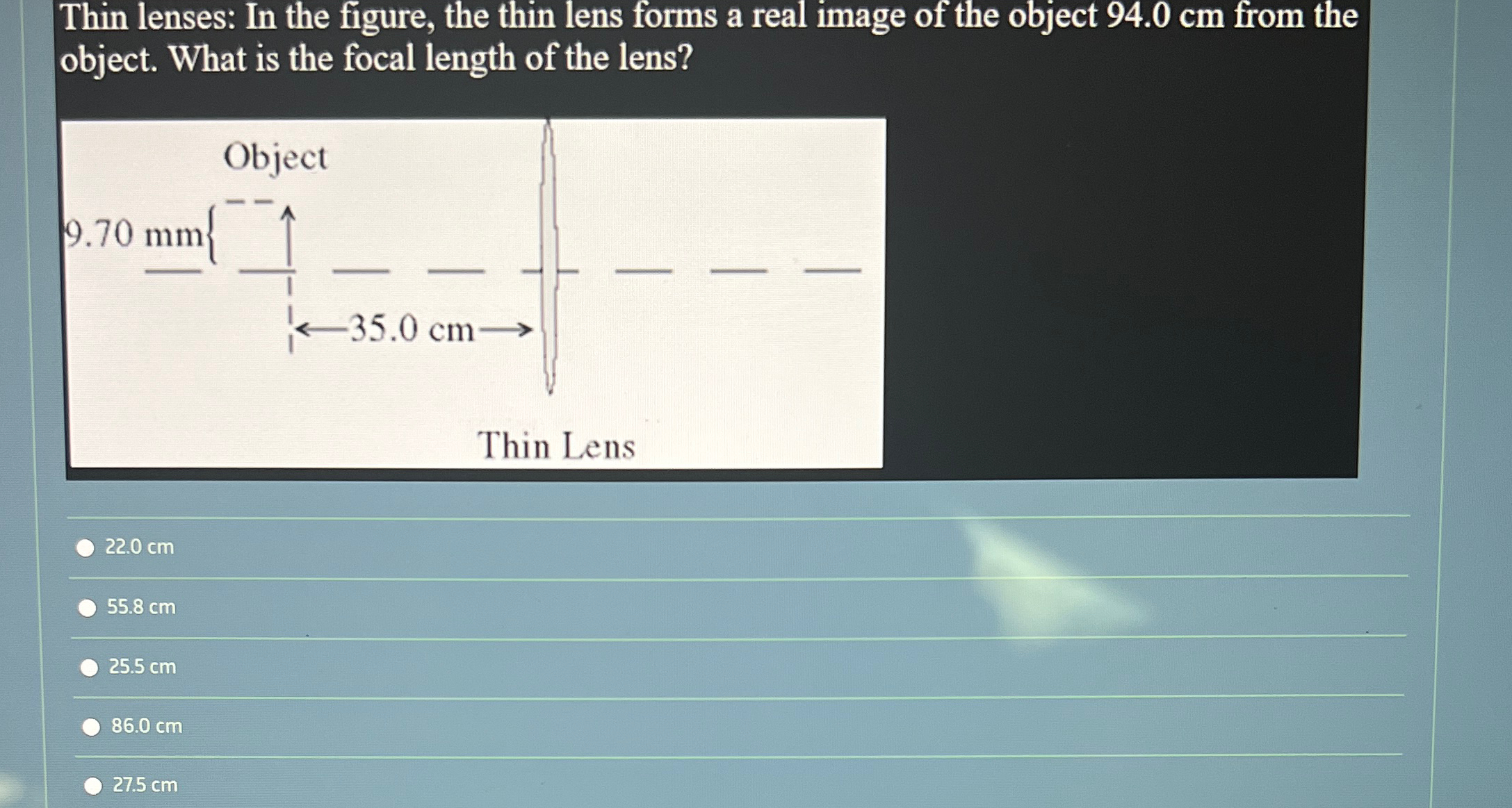 Solved Thin lenses: In the figure, the thin lens forms a | Chegg.com