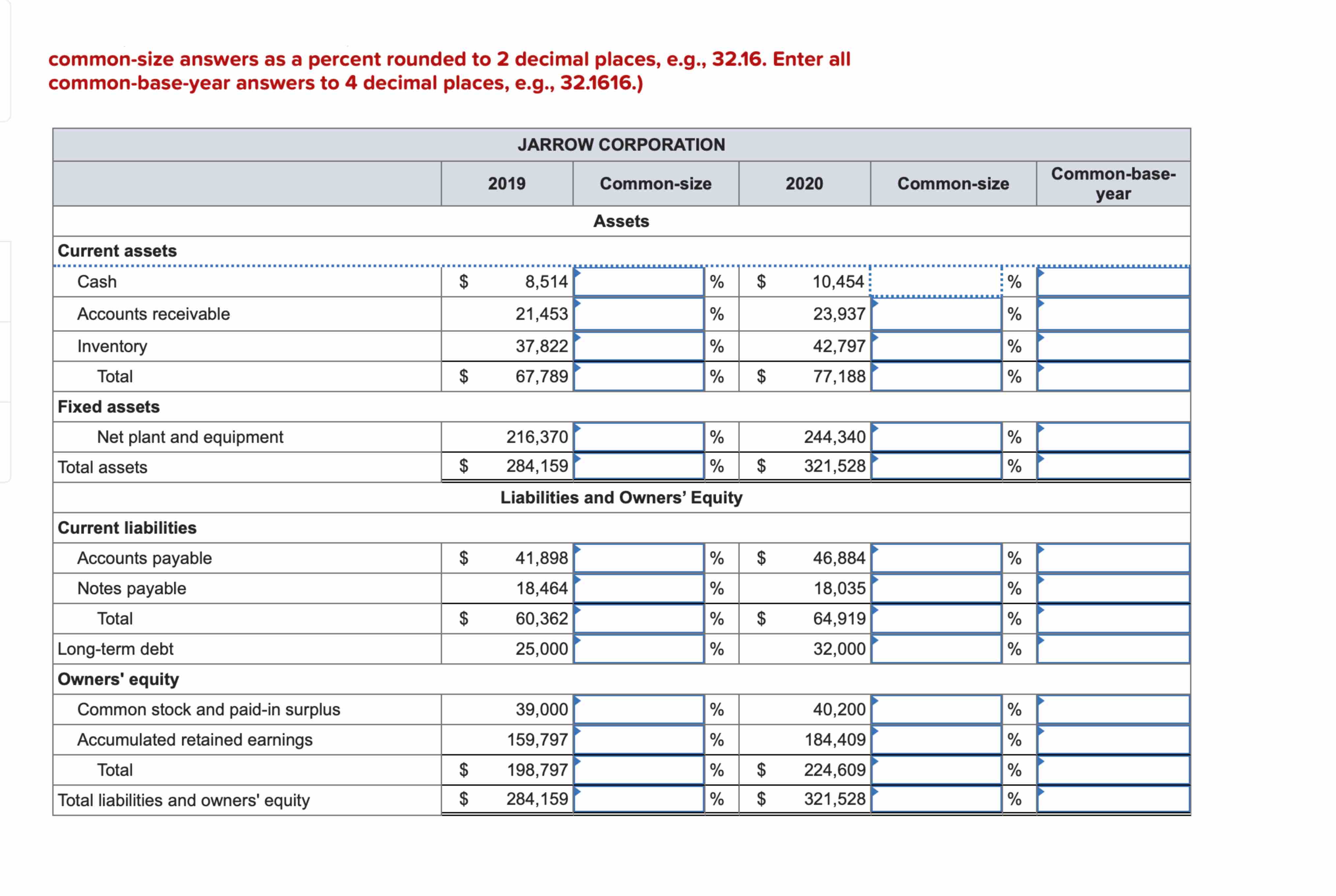 Solved In addition to common-size financial statements, | Chegg.com