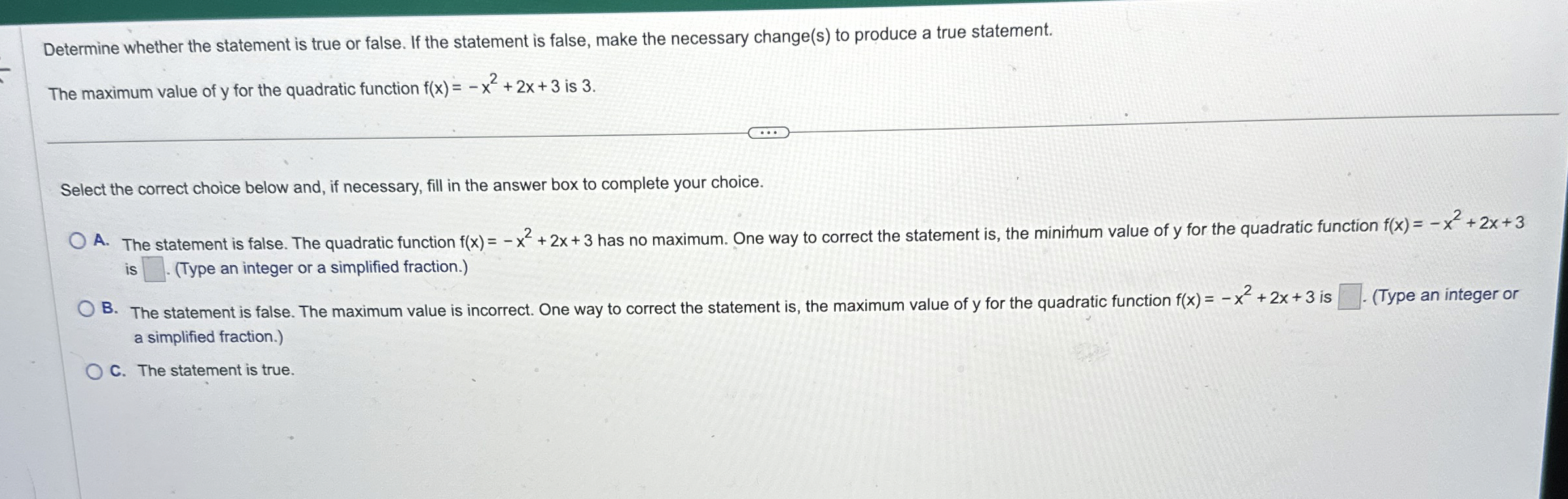 Solved Determine whether the statement is true or false. If | Chegg.com