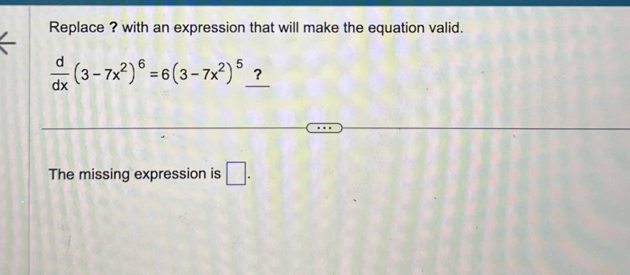 Solved Replace ? ﻿with an expression that will make the | Chegg.com