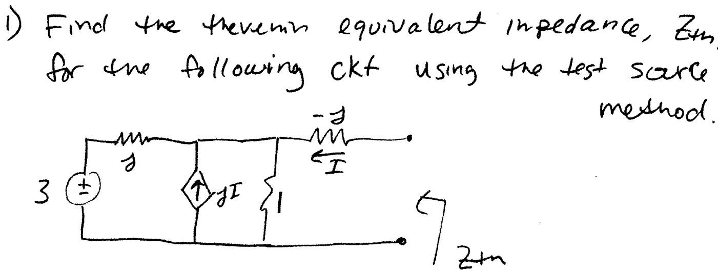 Find the thevemin equivalent inpedance, Zth for the | Chegg.com