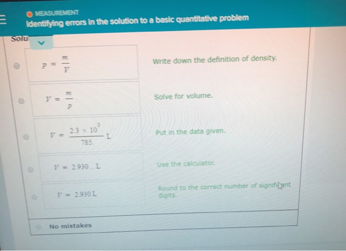 Solved G Google O MEASUREMENT Identifying errors in the | Chegg.com
