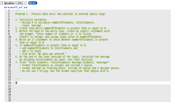 Solved Project 7 ﻿CodeCheck project \( { }^{\text {_P1-Py | Chegg.com