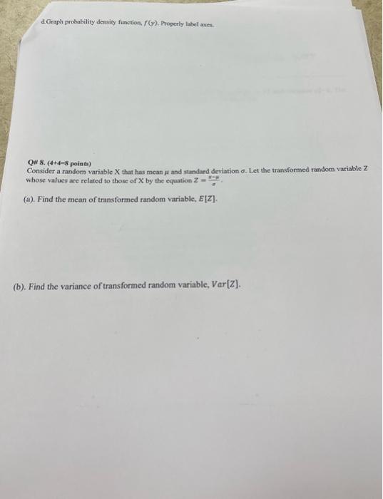 Solved Qu 7. (5+5+5+5−26 palmb) Contievens Disuribution The | Chegg.com