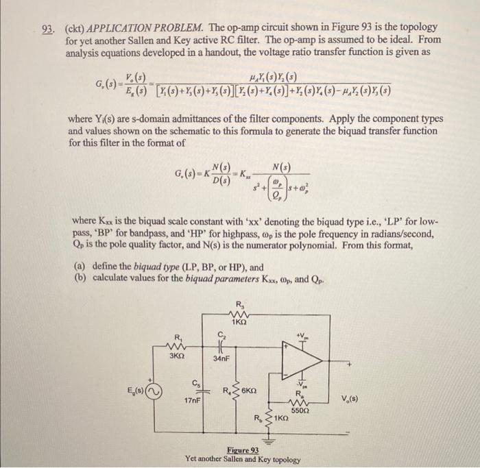 Solved (ckt) APPLICATION PROBLEM. The op-amp circuit shown | Chegg.com
