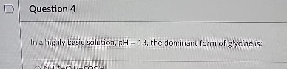 Solved Question 4In a highly basic solution, pH=13, ﻿the | Chegg.com