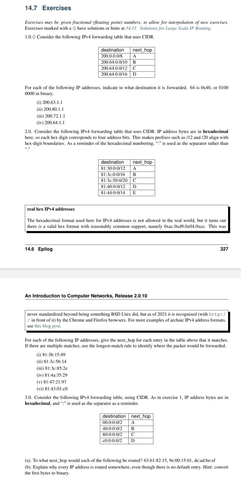 Solved Exercises may be given fractional (floating point) | Chegg.com