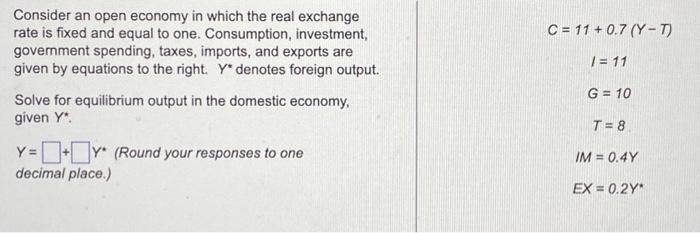 Solved Consider an open economy in which the real exchange | Chegg.com