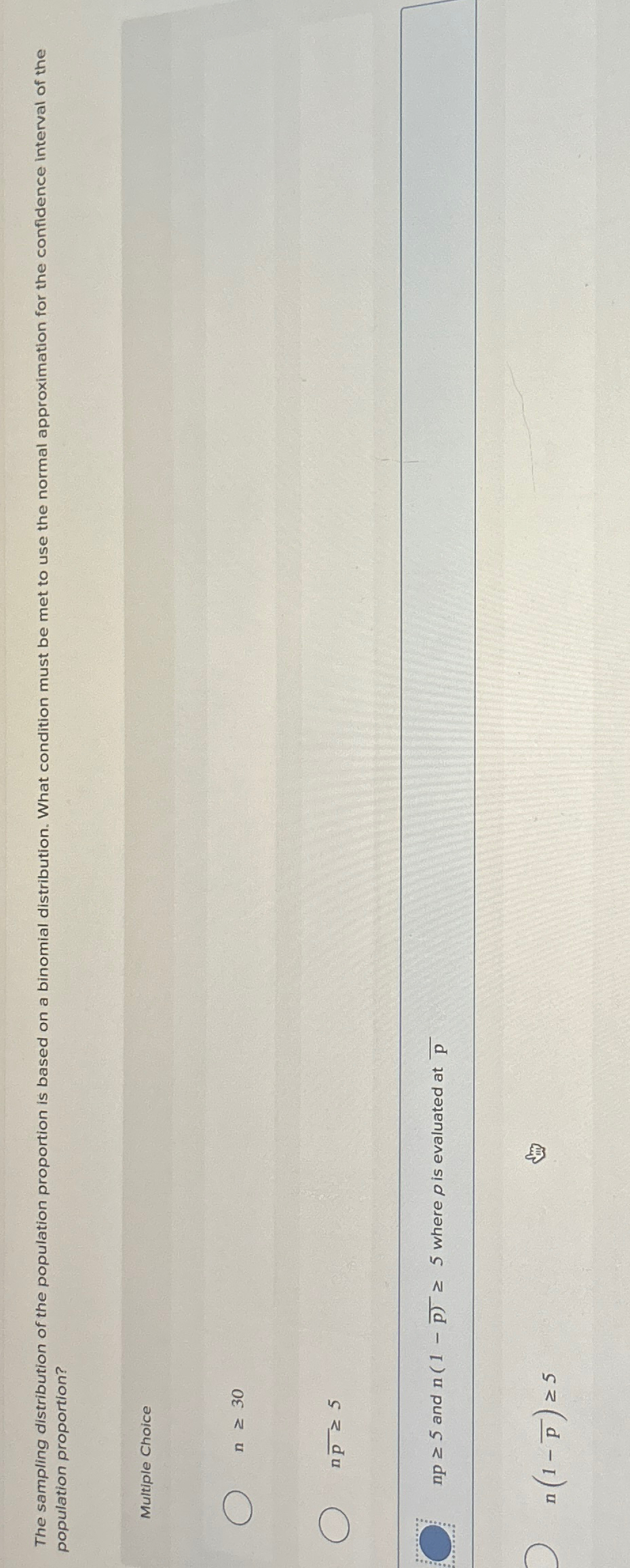 Solved population proportion?Multiple | Chegg.com