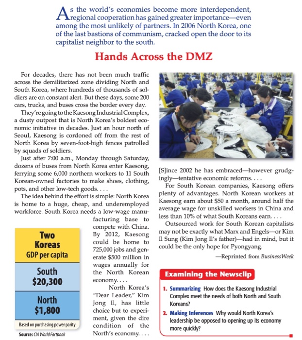 Solved As the world's economies become more interdependent, | Chegg.com