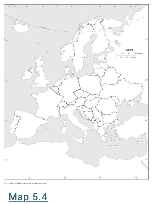 Solved Mapping Activity - EuropeComplete the following | Chegg.com