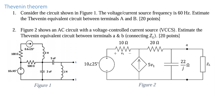 Solved Thevenin theorem1. ﻿Consider the circuit shown in | Chegg.com