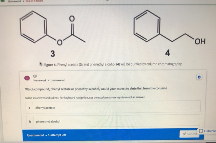 ai ОН 3 4 Figure 4. Phenyl acetate (3) and phenethyl | Chegg.com