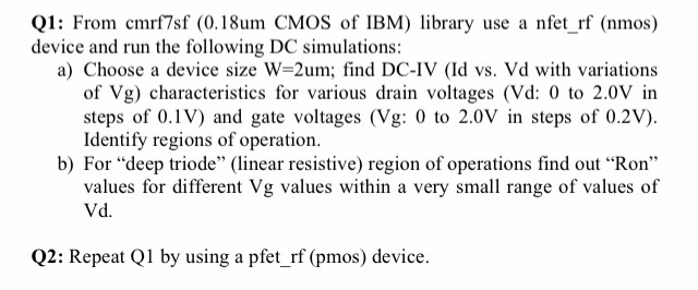 Homework 3): Based on Cadence training using CMOS | Chegg.com