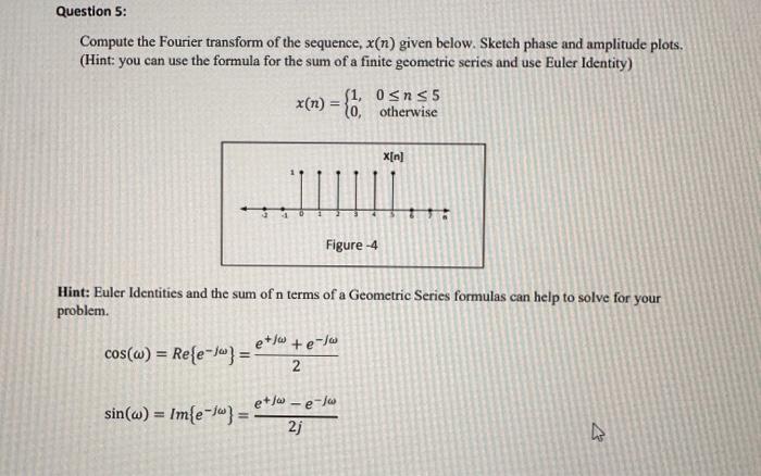 Solved Compute the Fourier transform of the sequence, x(n) | Chegg.com