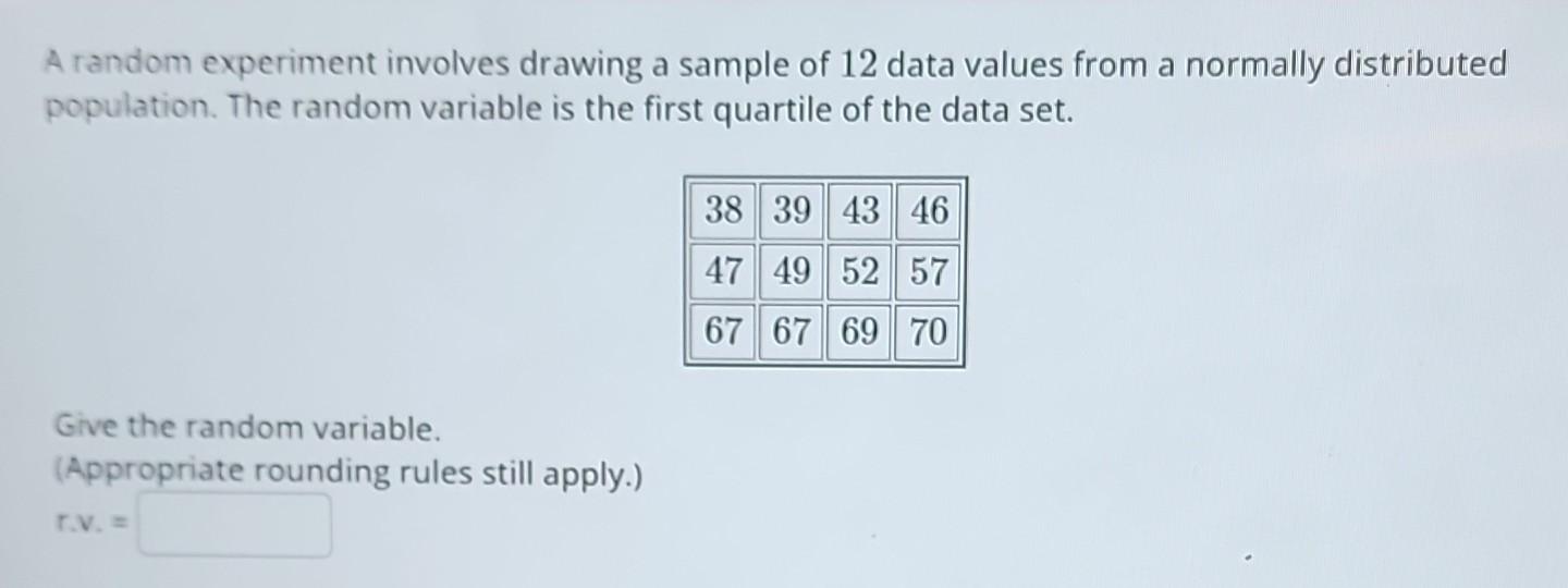 Solved A random experiment involves drawing a sample of 12 | Chegg.com