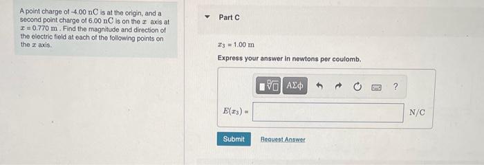 Solved A point charge of −4.00nC is at the origin, and a | Chegg.com