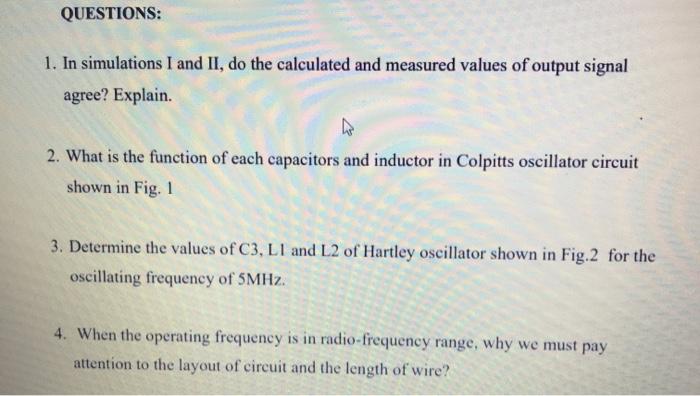 Solved Simulation I: Colpitts Oscillators +12V >R1 R3 2 22 | Chegg.com