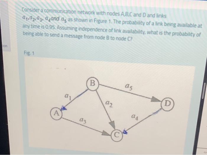 Solved Consider a communication network with nodes A,B,C and | Chegg.com