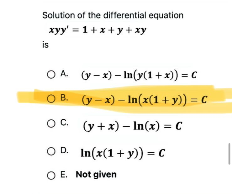 Solved Solution of the differential | Chegg.com