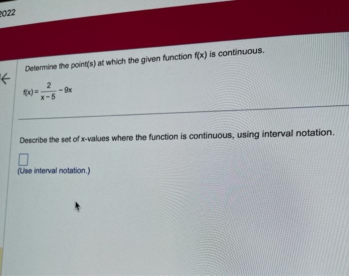 Solved Determine the point(s) at which the given function | Chegg.com