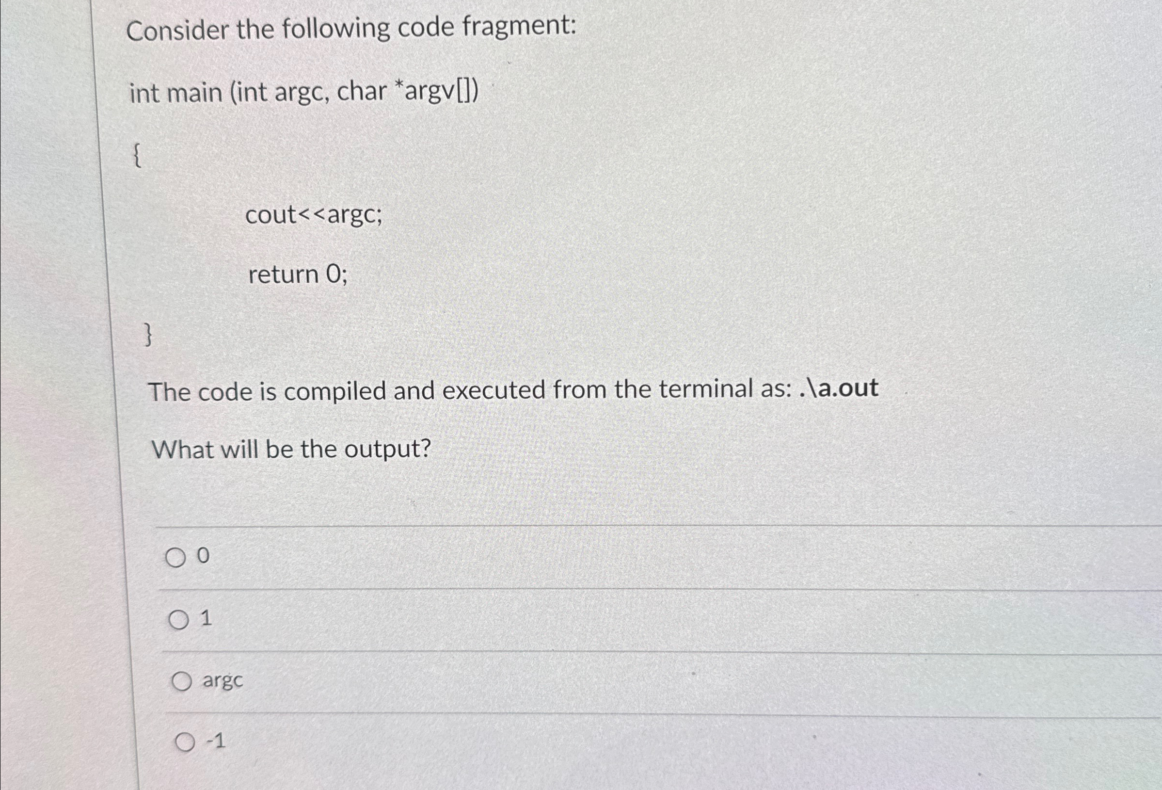 Solved Consider The Following Code Fragmentint Main Int 6471