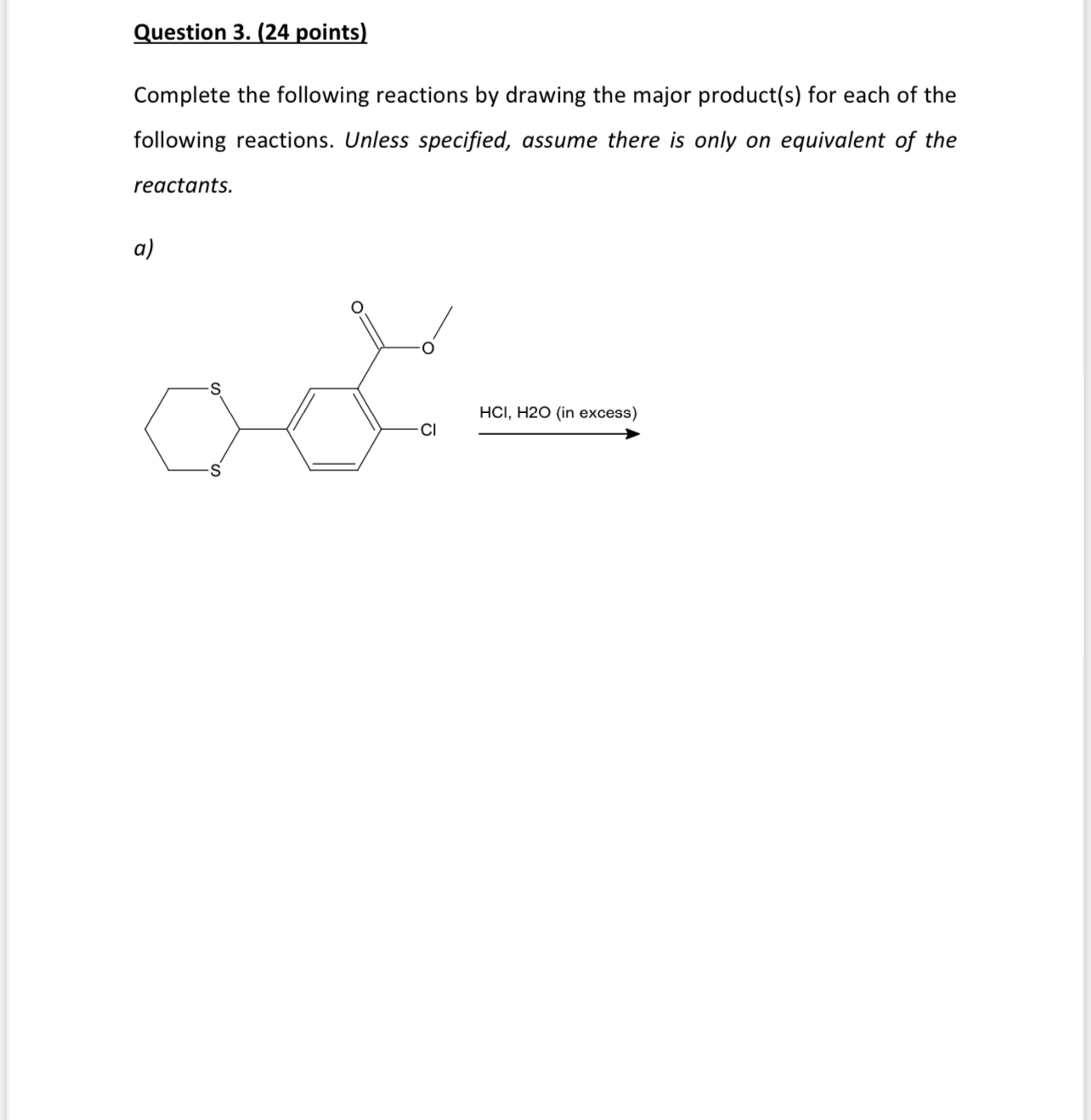 Solved Question 3. (24 ﻿points)Complete the following | Chegg.com