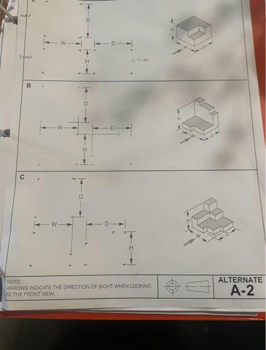 Solved sketch the miss views | Chegg.com