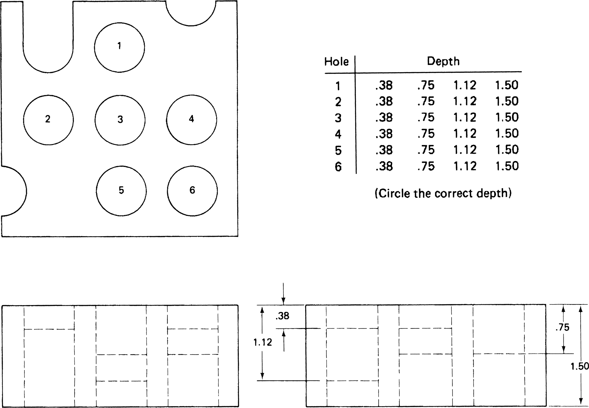 Solved INSTRUCTIONS: Study the three views of the plate | Chegg.com