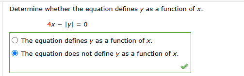 Solved Determine whether the equation defines y as ﻿a | Chegg.com