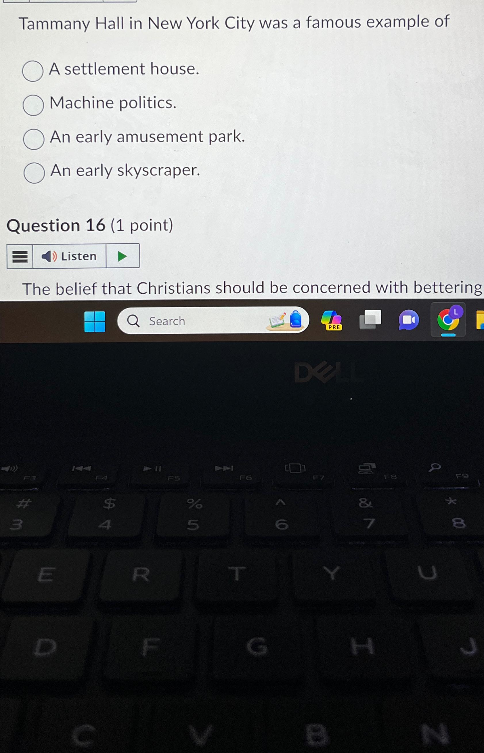 Solved Tammany Hall in New York City was a famous example | Chegg.com