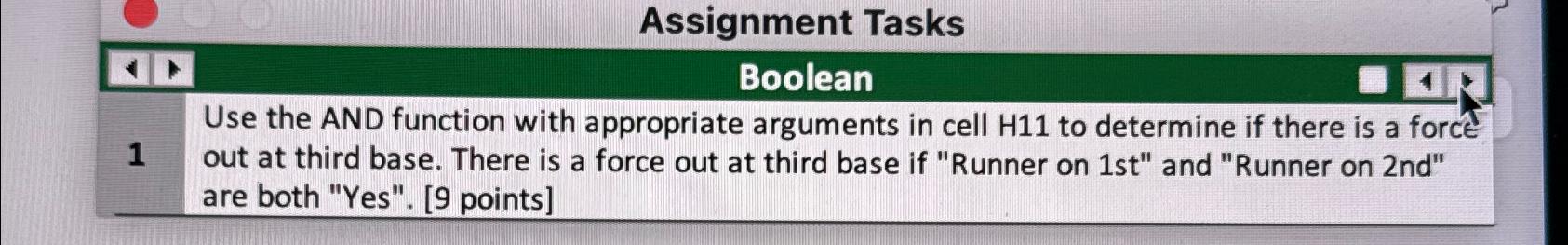 Solved Assignment TasksBooleanUse the AND function with | Chegg.com