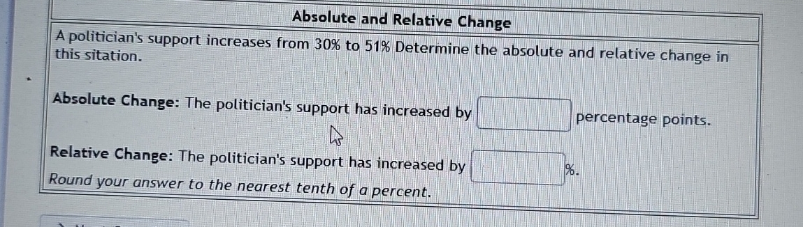 Solved How to solve Absolute and Relative ChangeA | Chegg.com